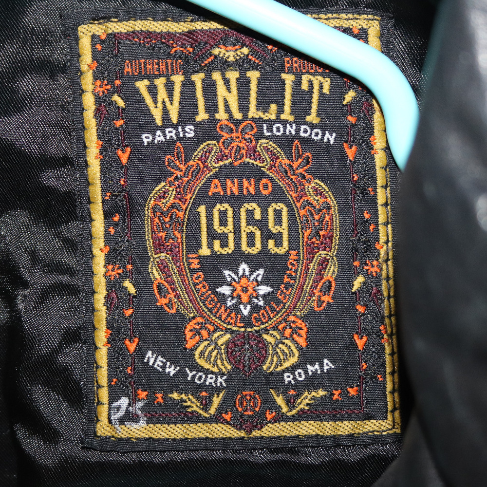 Winlit 1969 Genuine Eather Jacket Black Gold - Gem